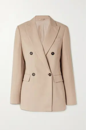 Brunello Cucinelli Double-breasted Linen Blazer