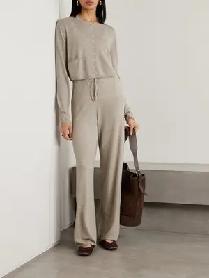 LESET James Cropped Wool Cardigan
