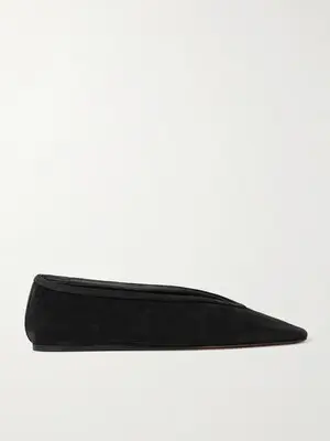 Le Monde Beryl Luna Suede Ballet Flats - Black