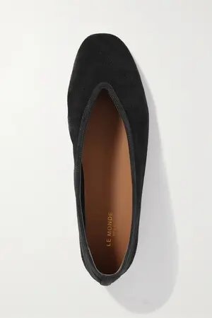Le Monde Beryl Luna Suede Ballet Flats - Black