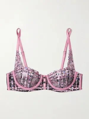 Fleur Du Mal Embroidered Bras