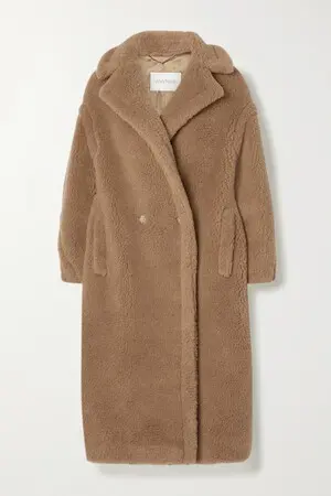 Max Mara Teddy Bear Icon Oversized Camel Hair And Silk-blend Coat - Brown