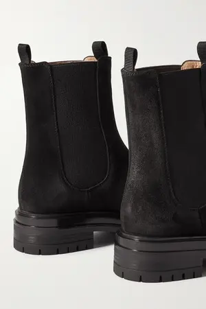 GIANVITO ROSSI Chester Suede Chelsea Boots - Black
