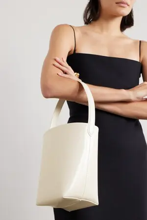 THE ROW N/s Park Small Leather Tote - Ivory