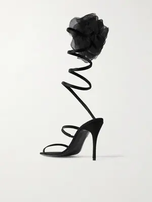 Magda Butrym Appliquéd Grosgrain Sandals