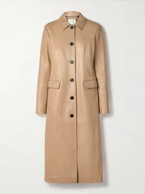 Veronica De Piante Kate Textured-leather Coat
