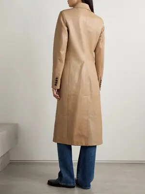 Veronica De Piante Kate Textured-leather Coat