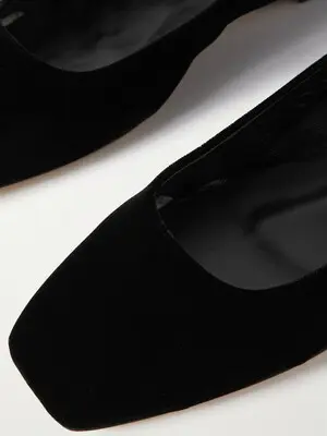 AeydĒ Uma Velvet Mary Jane Ballet Flats - Black
