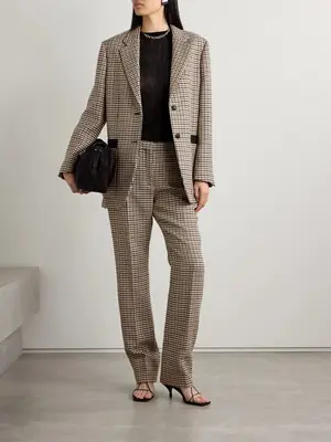 Veronica De Piante Sebastian Houndstooth Wool Blazer