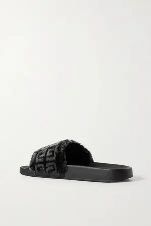 Givenchy Logo-print Shearling Slides