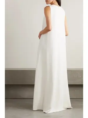 THE ROW Eno Silk-crepe Maxi Dress - Neutrals