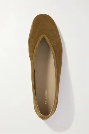 Le Monde Beryl Luna Suede Ballet Flats - Brown
