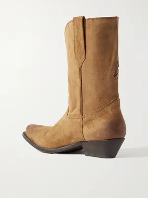 GOLDEN GOOSE Low Wish Star Suede Cowboy Boots