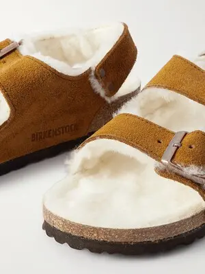 BIRKENSTOCK Milano Shearling-lined Suede Sandals