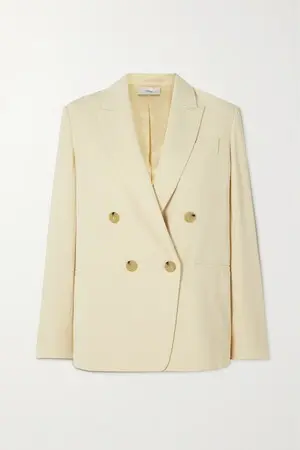 Vince Double-breasted Recycled-crepe Blazer