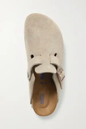 BIRKENSTOCK Boston Suede Clogs - Brown