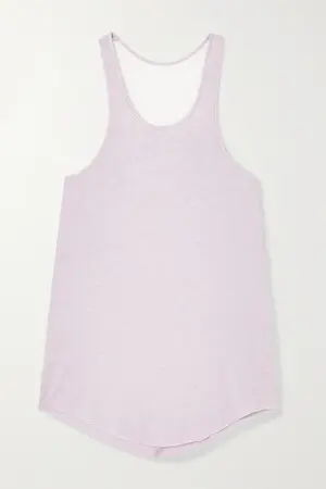 I.D. Sarrieri Coffee Mornings Lace-trimmed Modal-blend Pajama Top - Purple
