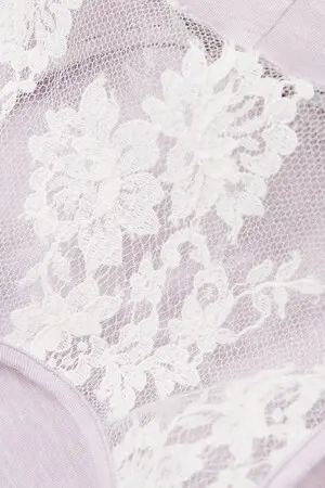 I.D. Sarrieri Coffee Mornings Lace-trimmed Modal-blend Pajama Top