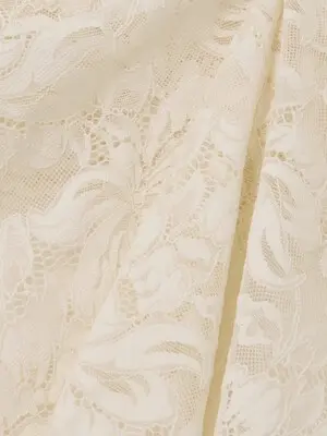Rabanne Scalloped Lace Midi Skirt