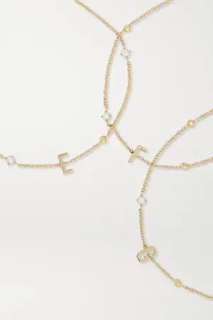 STONE AND STRAND Initial 14-karat Pearl Bracelet - Gold