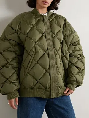 Wardrobe.NYC Reversible Quilted Shell Bomber Jacket