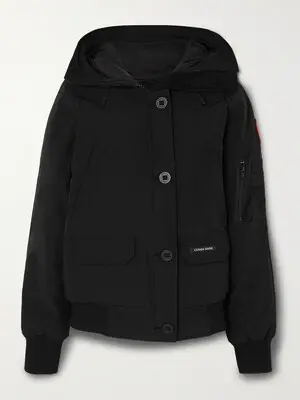 Canada Goose Chilliwack Hooded Down Bomber Jacket - Black