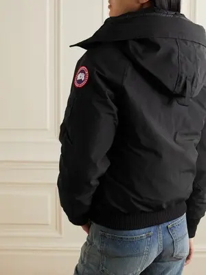 Canada Goose Chilliwack Hooded Down Bomber Jacket - Black