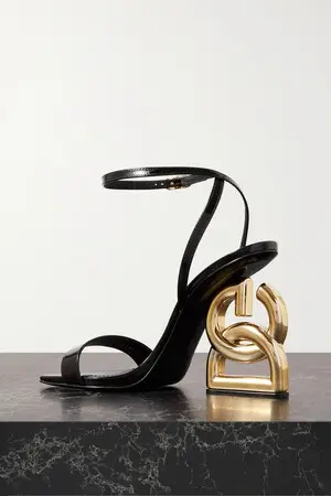 Dolce & Gabbana Keira Embellished Patent-leather Sandals