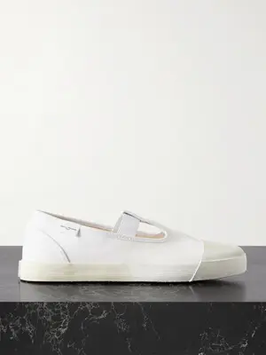 MAISON MARGIELA Tabi On The Deck Distressed Canvas Sneakers