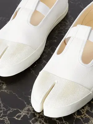 MAISON MARGIELA Tabi On The Deck Distressed Canvas Sneakers