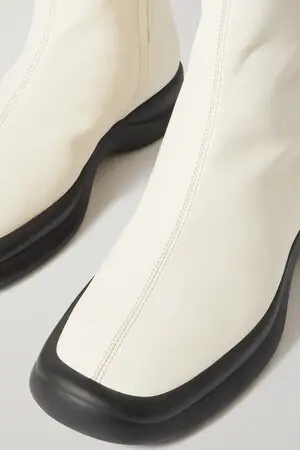 THE ROW Town Leather Ankle Boots