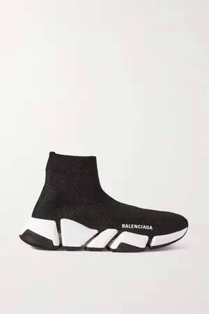 Balenciaga Speed 2.0 Logo High-top Sneakers - Black