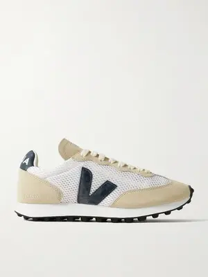 VEJA Rio Branco Light Leather-trimmed Sneakers