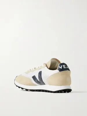 VEJA Rio Branco Light Leather-trimmed Sneakers