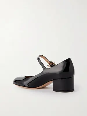 GIANVITO ROSSI Ribbon 45 Patent-leather Mary Jane Pumps