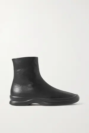 THE ROW Town Leather Ankle Boots