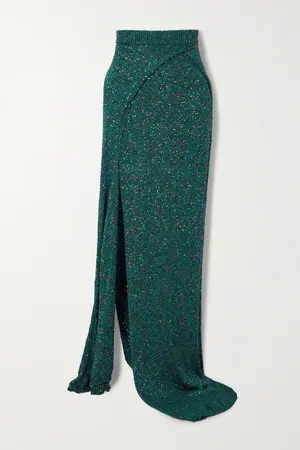 Loewe Knotted Sequined Knitted Skirt