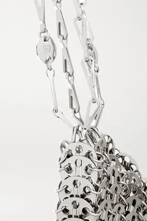 Rabanne Nano 1969 Paillette-embellished Chainmail Shoulder Bag - Silver