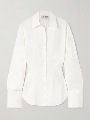 Attico Pleated Cotton-poplin Shirt