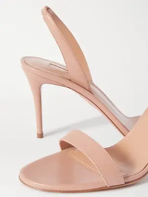 AQUAZZURA So Nude 85 Leather Slingback Sandals
