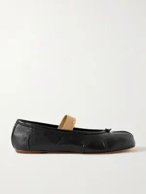 MAISON MARGIELA Tabi Leather Ballet Flats - Black