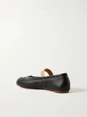 MAISON MARGIELA Tabi Leather Ballet Flats - Black