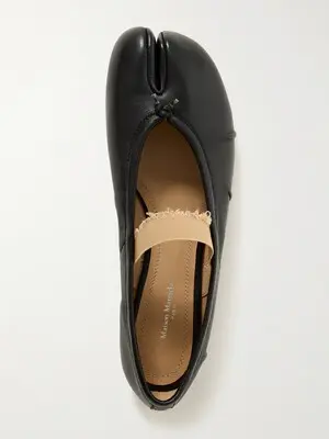 MAISON MARGIELA Tabi Leather Ballet Flats - Black
