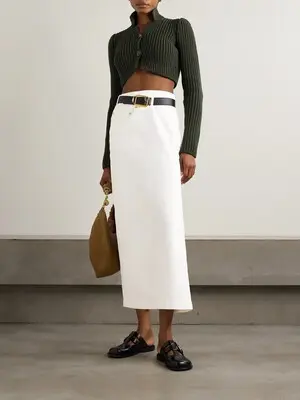 Loewe Asymmetric Denim Midi Skirt