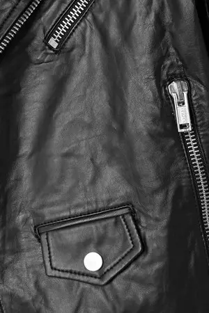 DEADWOOD Net Sustain River Leather Biker Jacket