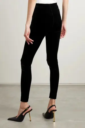 Wardrobe.NYC Stretch-velvet Leggings
