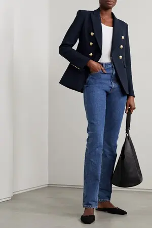 Veronica Beard Miller Dickey Grain De Poudre Blazer - Blue