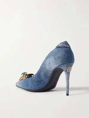 Dolce & Gabbana Embellished Denim Pumps