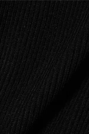 Khaite Beth Ribbed-knit Midi Dress - Black