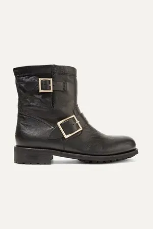 JIMMY CHOO Youth Leather Ankle Boots